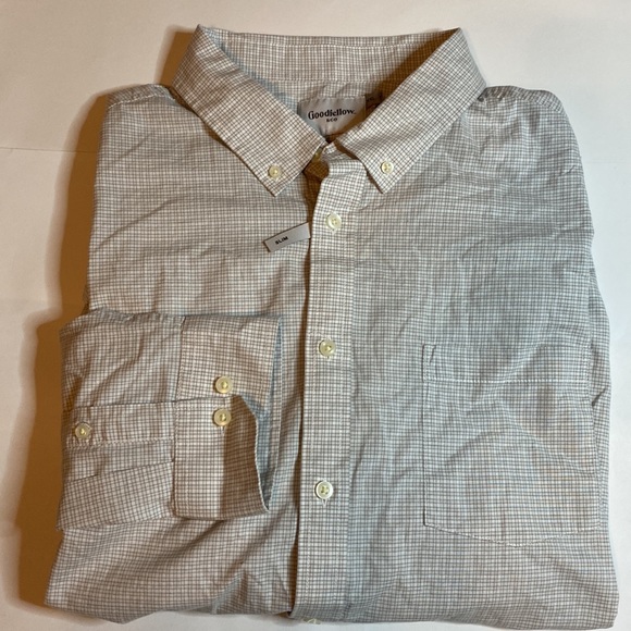 Goodfellow & Co | Shirts | White And Gray Patterned Button Down Dress ...